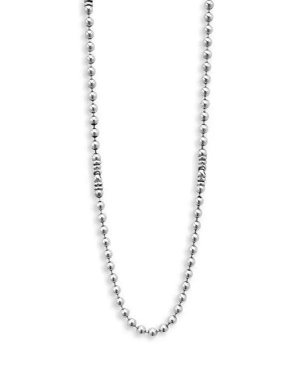 Lagos 18k Yellow Gold And Sterling Anthem Ball Chain Necklace - Silver