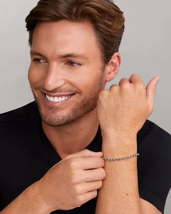Lagos Sterling Anthem Double Link Caviar Bracelet