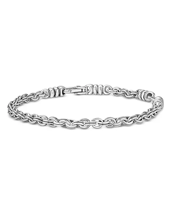 Lagos Sterling Anthem Double Link Caviar Bracelet