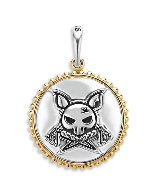 Lagos Anthem Krunch Emblem Disc Pendant - Silver/gold