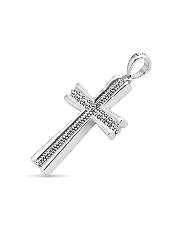 Lagos Sterling Anthem Bead Cross Pendant