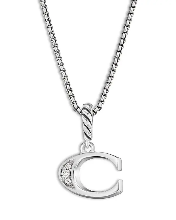 David Yurman Initial Pendant Necklace - C