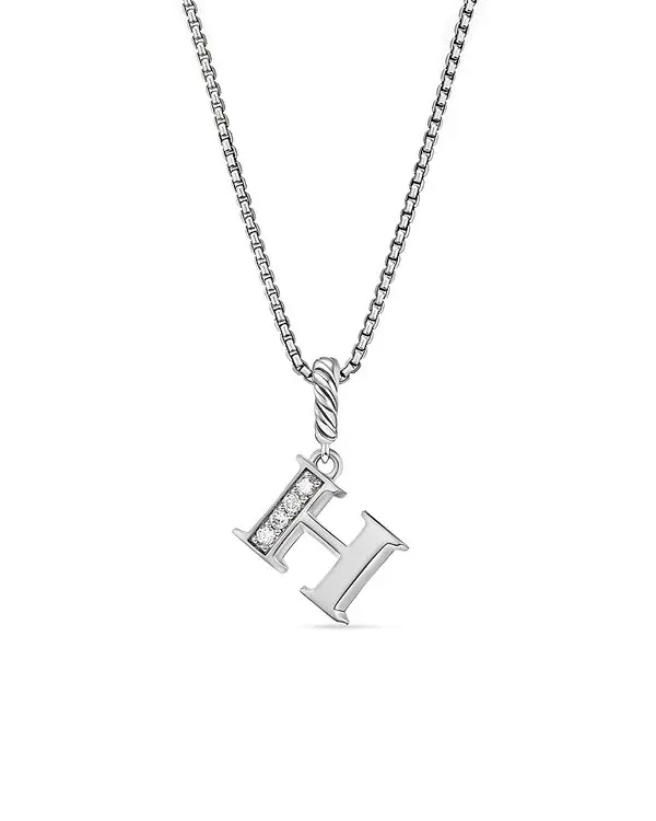 David Yurman Initial Pendant Necklace - H