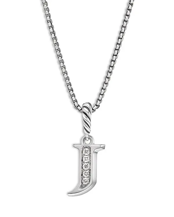 David Yurman Initial Pendant Necklace - J