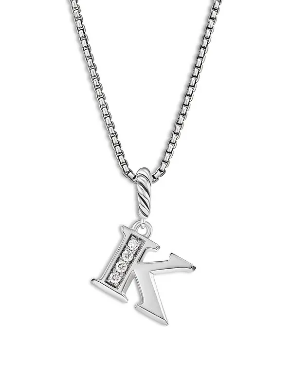 David Yurman Initial Pendant Necklace - K