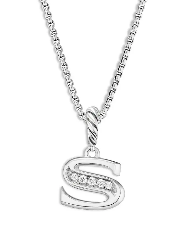 David Yurman Initial Pendant Necklace - S