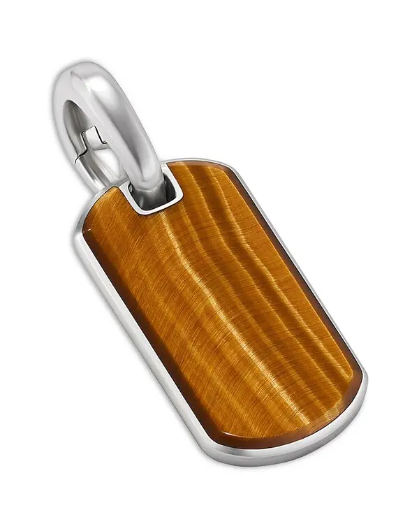 David Yurman Chevron Tag 21mm - Brown/silver