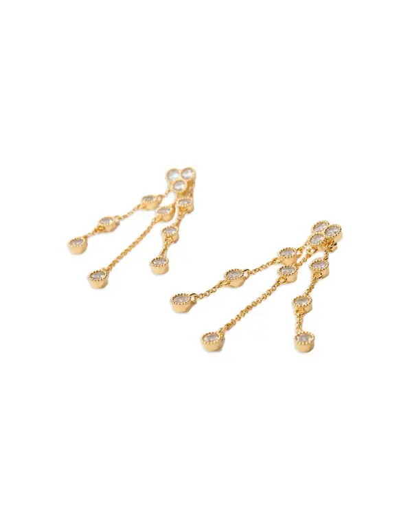 Maje Cubic Zirconia Chain Drop Earrings
