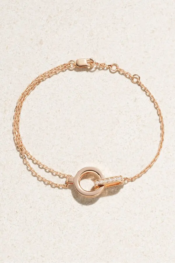 REPOSSI Berbère Module 18-karat Rose Diamond Bracelet - Gold