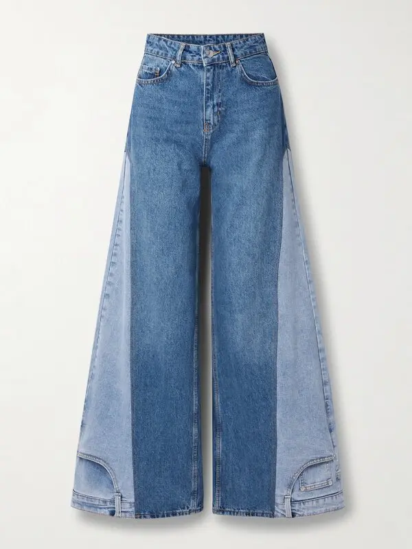 BETTTER Net Sustain Two-tone Wide-leg Jeans