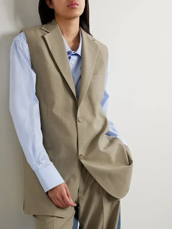 BETTTER Net Sustain Dina Convertible Wool-blend Blazer