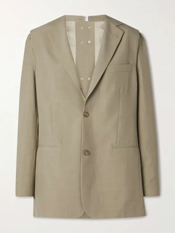 BETTTER Net Sustain Dina Convertible Wool-blend Blazer
