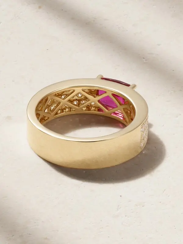 ANITA KO 18-karat Gold, Ruby And Diamond Ring