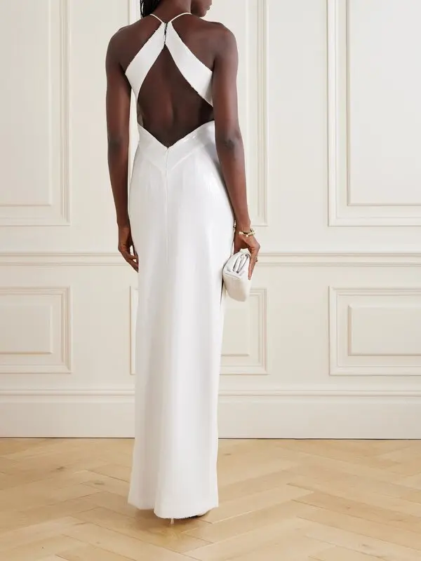 Galvan Kite Cutout Sequined Maxi Dress