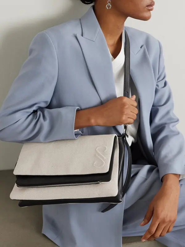 Proenza Schouler City Small Embossed Canvas Shoulder Bag