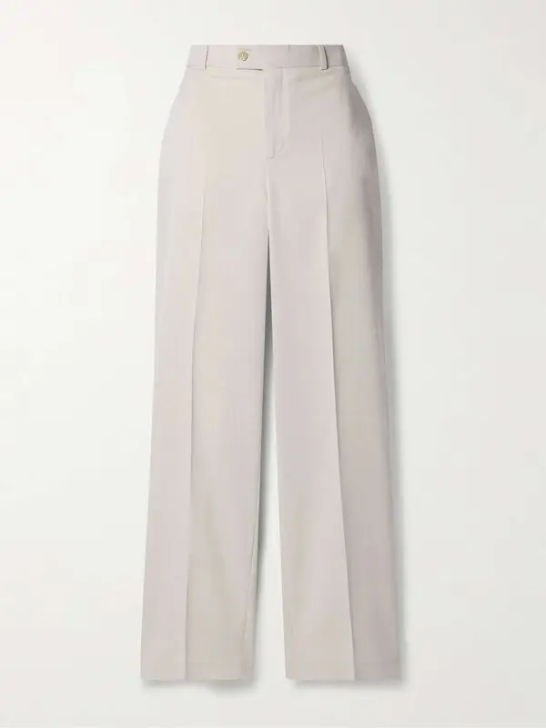 BETTTER Net Sustain Grain De Poudre Wool-blend Straight-leg Pants