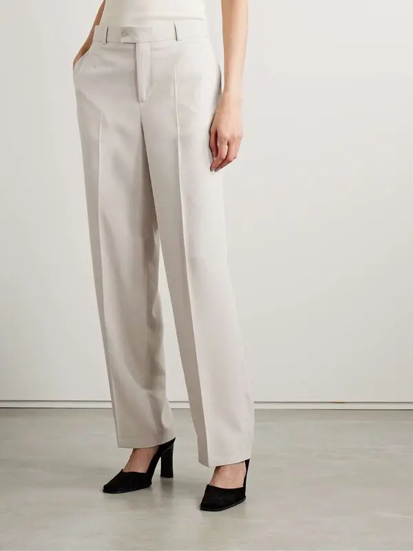 BETTTER Net Sustain Grain De Poudre Wool-blend Straight-leg Pants