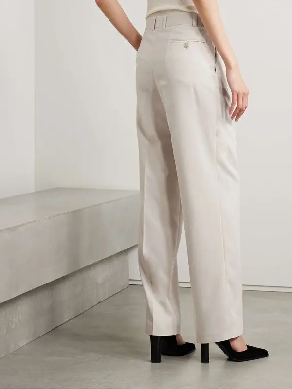 BETTTER Net Sustain Grain De Poudre Wool-blend Straight-leg Pants