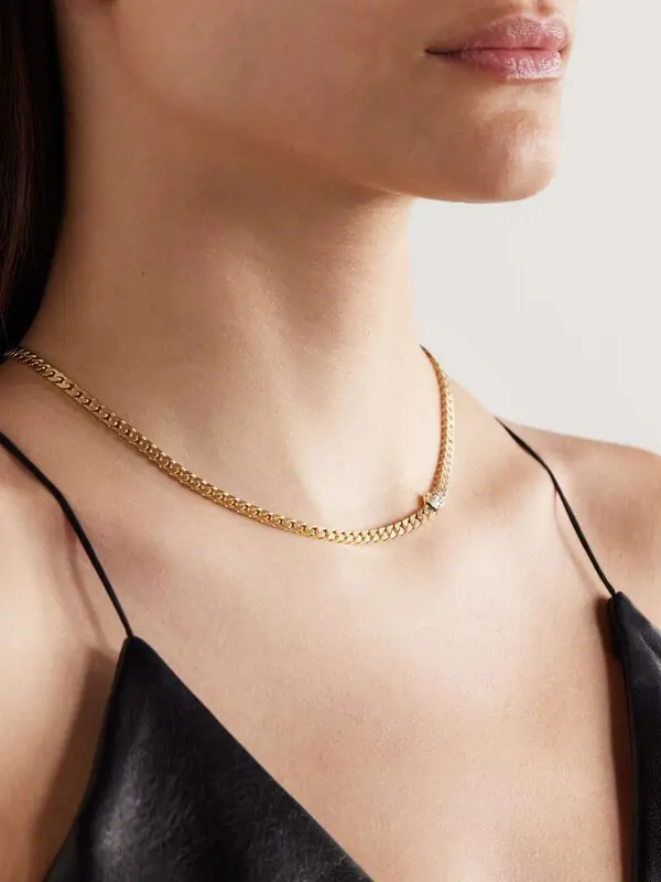 JADE TRAU Poppy 18-karat Diamond Necklace