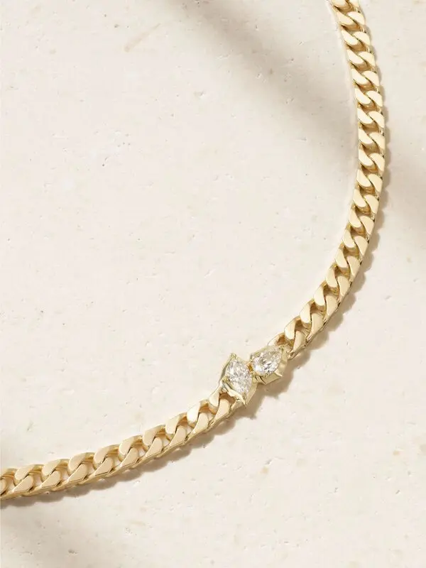 JADE TRAU Poppy 18-karat Diamond Necklace