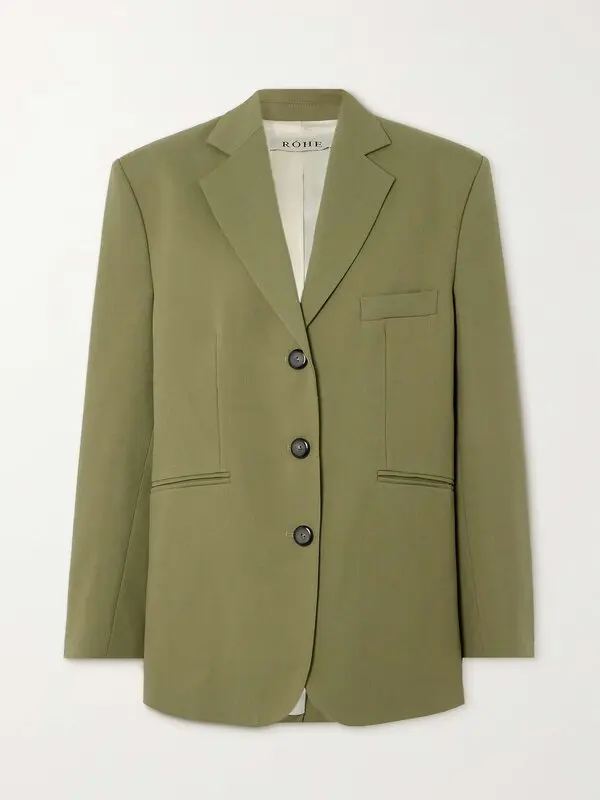 RÓHE Oversized Grain De Poudre Wool Blazer