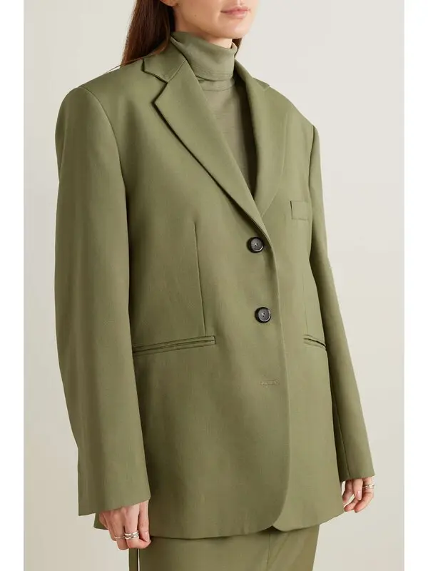 RÓHE Oversized Grain De Poudre Wool Blazer