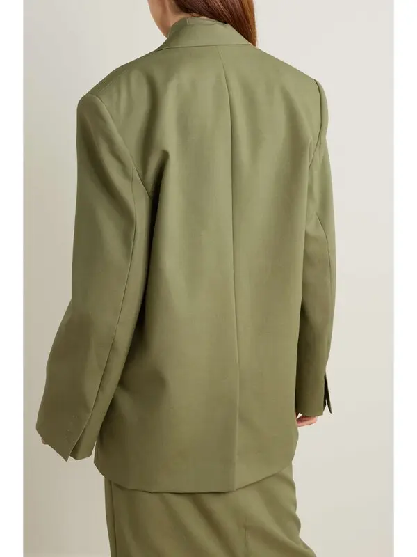 RÓHE Oversized Grain De Poudre Wool Blazer