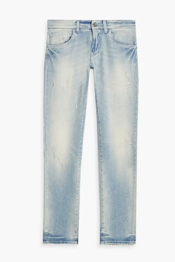 Dolce & Gabbana Skinnyfit Distressed Denim Jeans - Light Denim