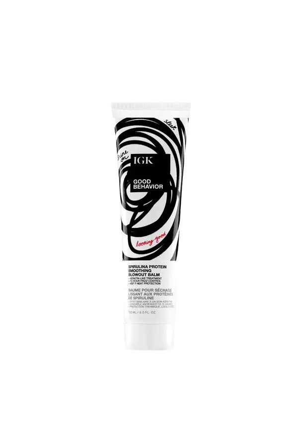 IGK Good Behavior Spirulina Protein Smoothing Blowout Balm - Aqua