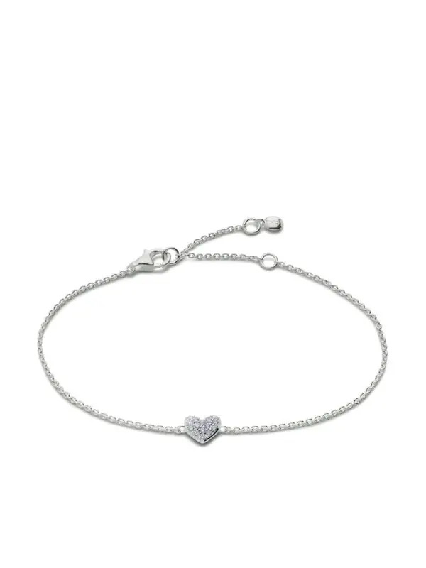 Monica Vinader Heart Charm Chain Necklace - Silver