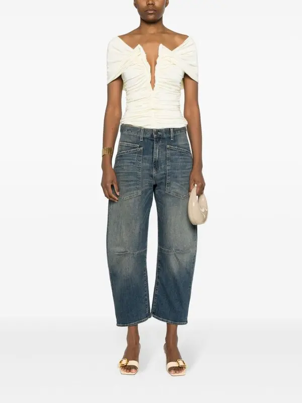 NILI LOTAN Shon Pockets Jeans - Blue