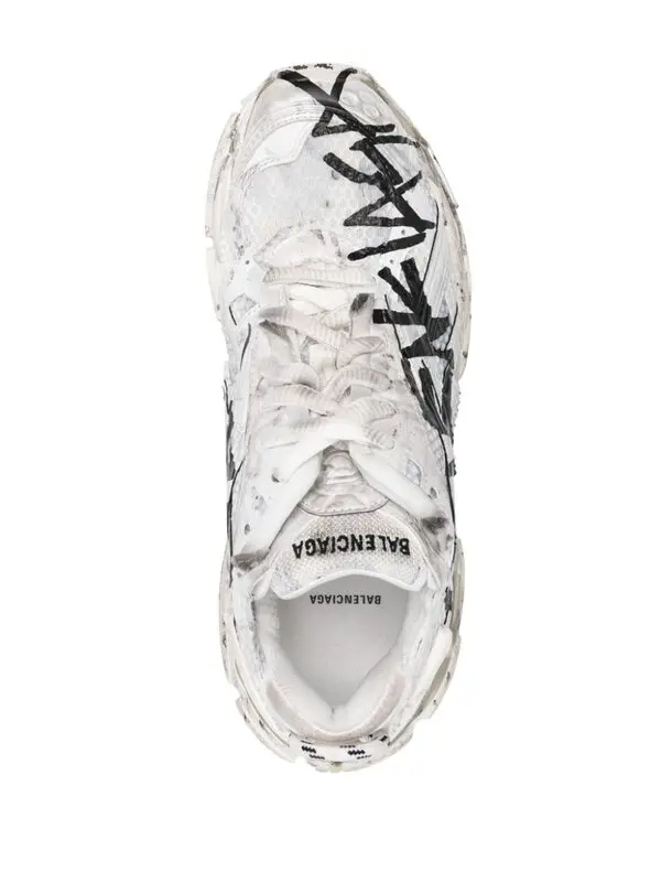 Balenciaga Runner Graffiti Sneakers - White