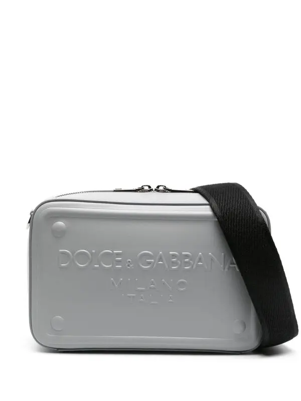Dolce & Gabbana Raised-logo Shoulder Bag - Grey