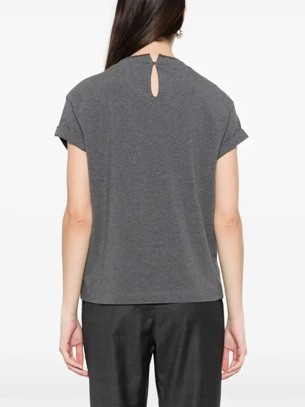Brunello Cucinelli Bead-embellished T-shirt