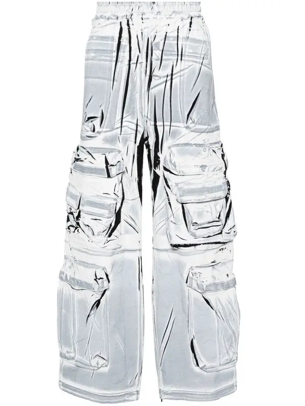 DIESEL® P-garcia Painterly Effect Trousers - White