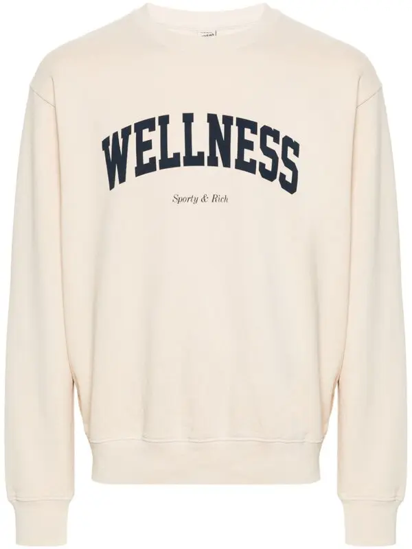 SPORTY & RICH Wellness Ivy Cotton Sweatshirt - Neutrals