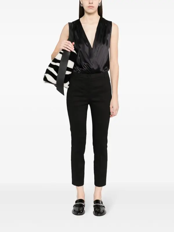 Pinko Bello Mid-waist Cigarette Trousers - Black