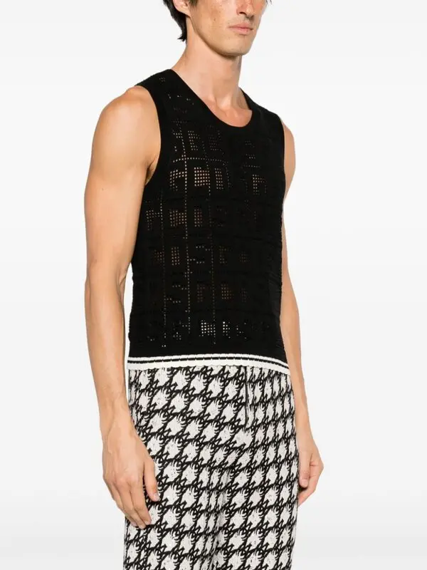 Gcds Monogram Sleeveless Jumper - Black