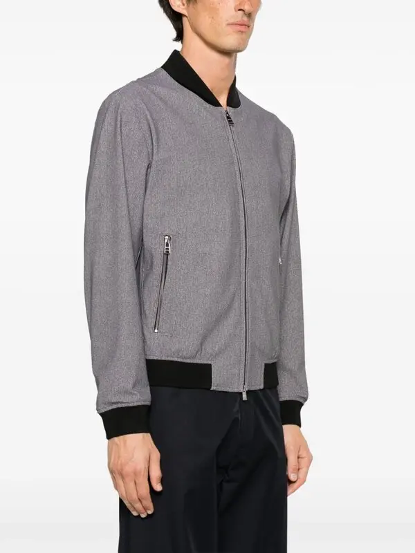 BOSS Houndstooth Print Zip-up Jacket