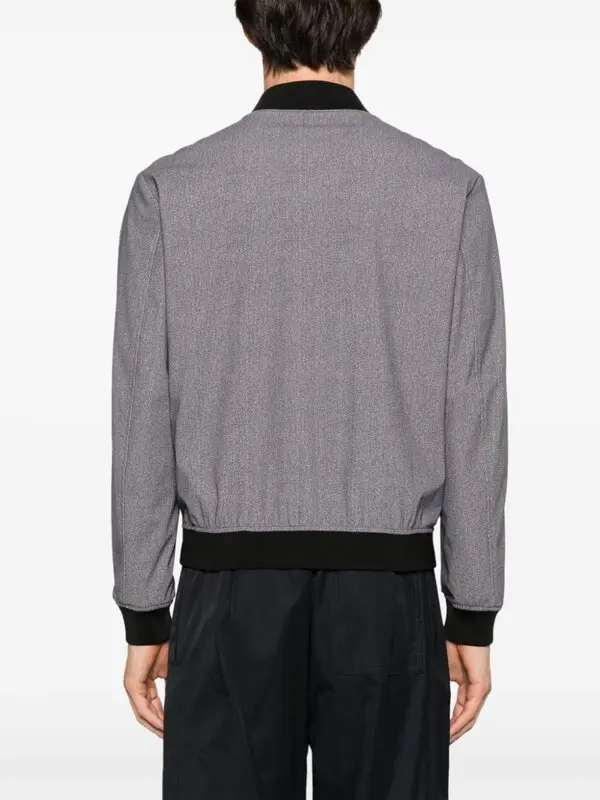 BOSS Houndstooth Print Zip-up Jacket