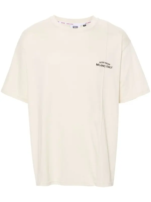 Gcds Embroidered-logo Cotton T-shirt