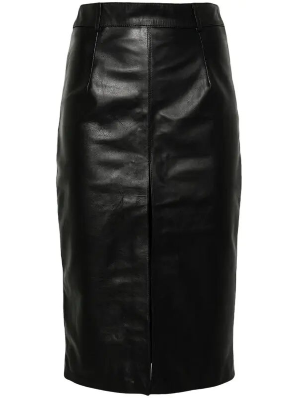 MANOKHI Alma Leather Pencil Skirt