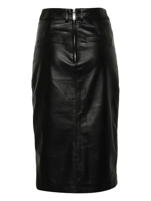 MANOKHI Alma Leather Pencil Skirt