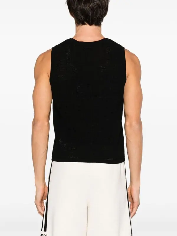 Gcds Waffle-knit Sleeveless Jumper