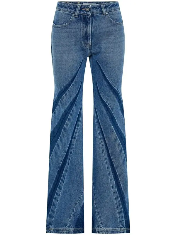 DION LEE Darted Bootcut Jeans - Blue