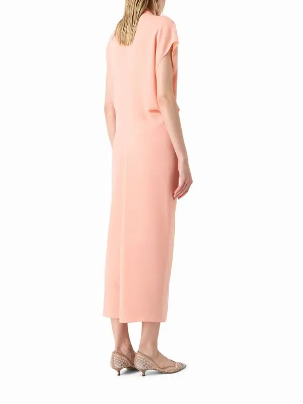 Giorgio Armani Draped Silk Midi Dress