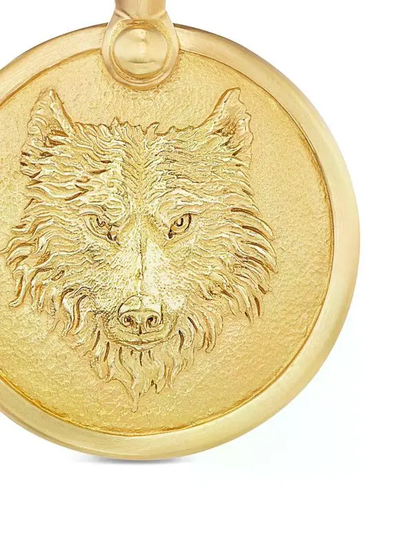 David Yurman 18kt Yellow Petrus Wolf Amulet