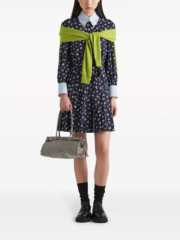 Prada Bonnie Medium Tote Bag - Grey