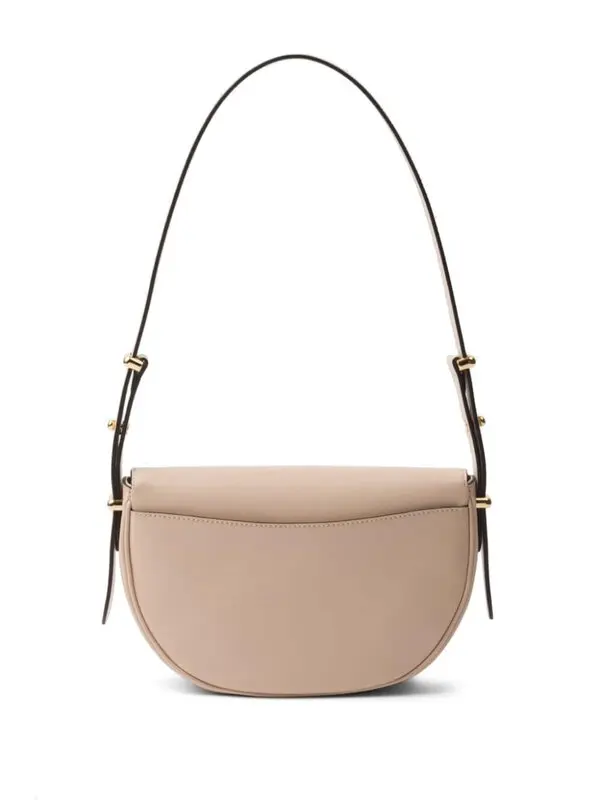 Prada Arqué Leather Shoulder Bag - Neutrals
