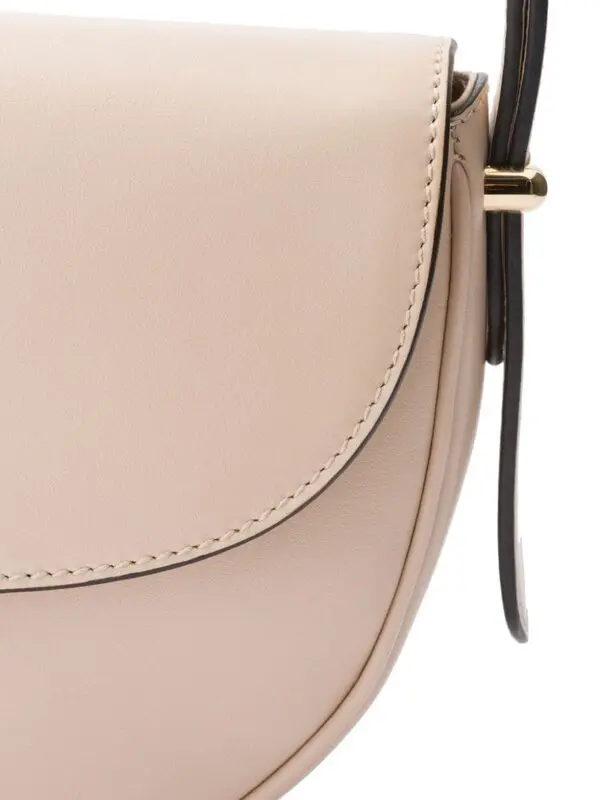 Prada Arqué Leather Shoulder Bag - Neutrals